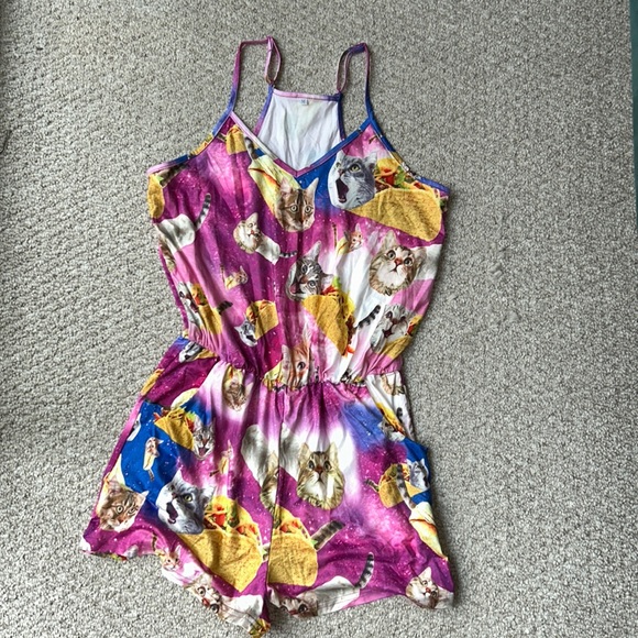 Pants & Jumpsuits | Cat Taco Romper | Poshmark